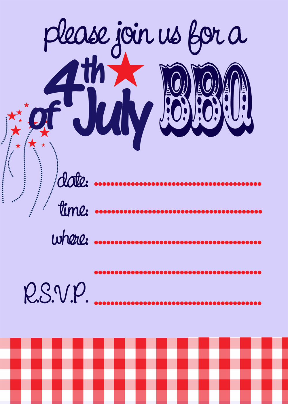 Free 4th Of July Party Printables Printable Templates