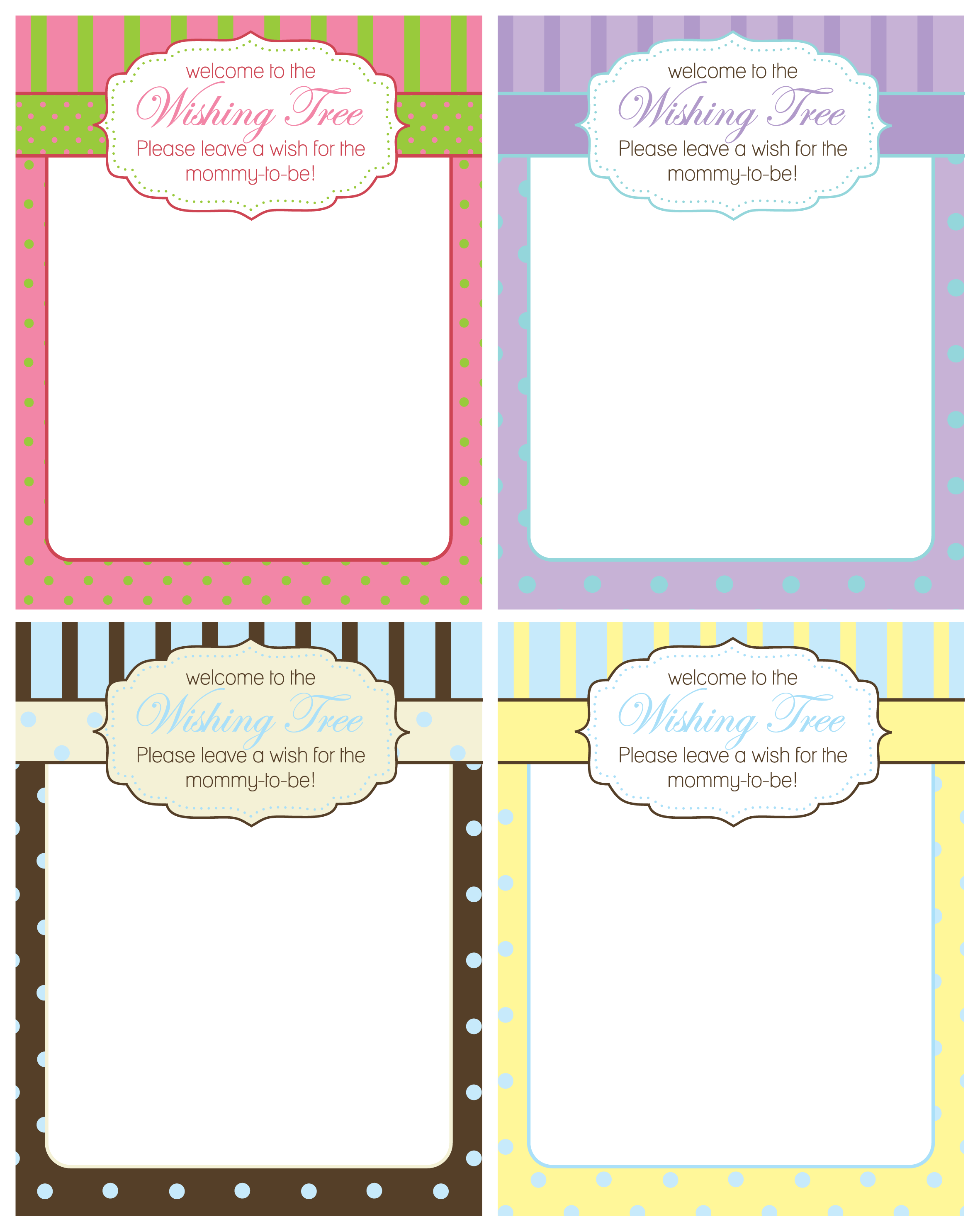 FREE Baby Shower Wishing Tree Cards From A Party Studio Catch My Party