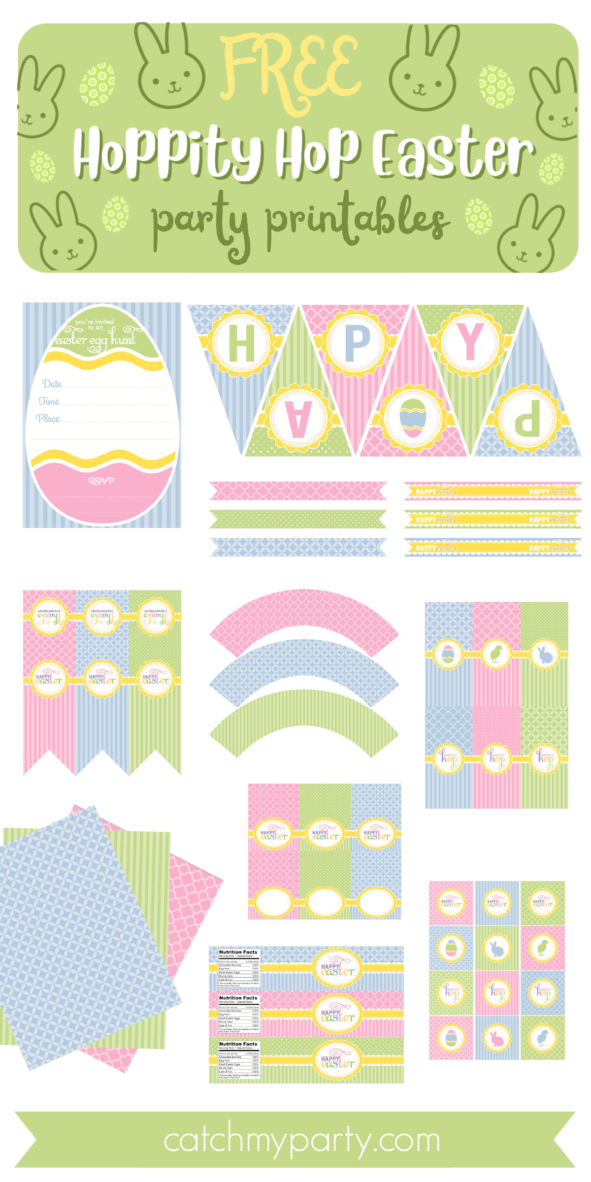 FREE Hoppity Hop Easter Party Printables - The Catch My Party Blog