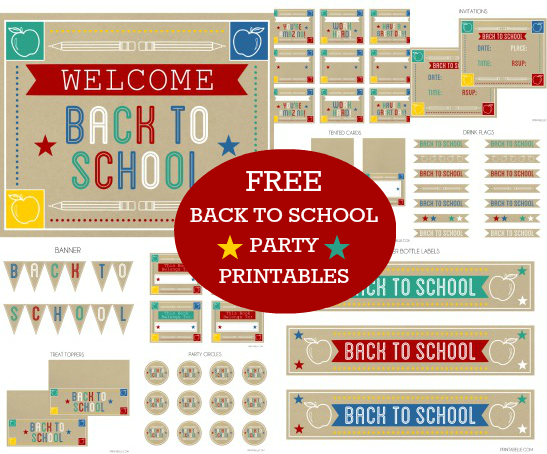 FREE Back To School Party Printables Catch My Party