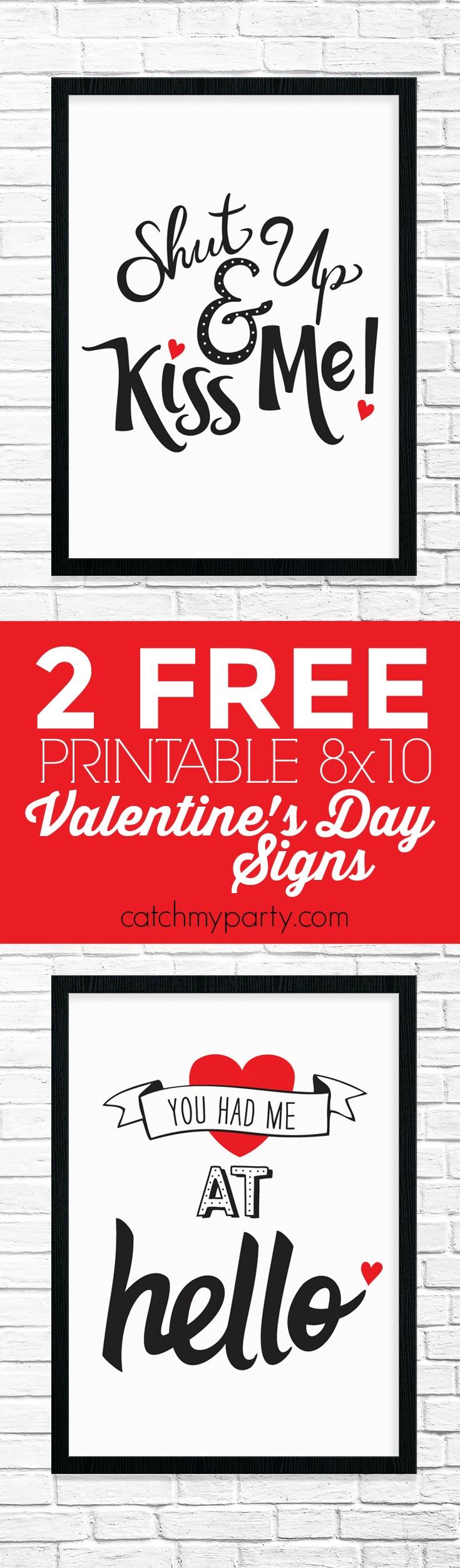 Free Printable Romantic Valentine's Day Signs - The Catch My Party Blog ...