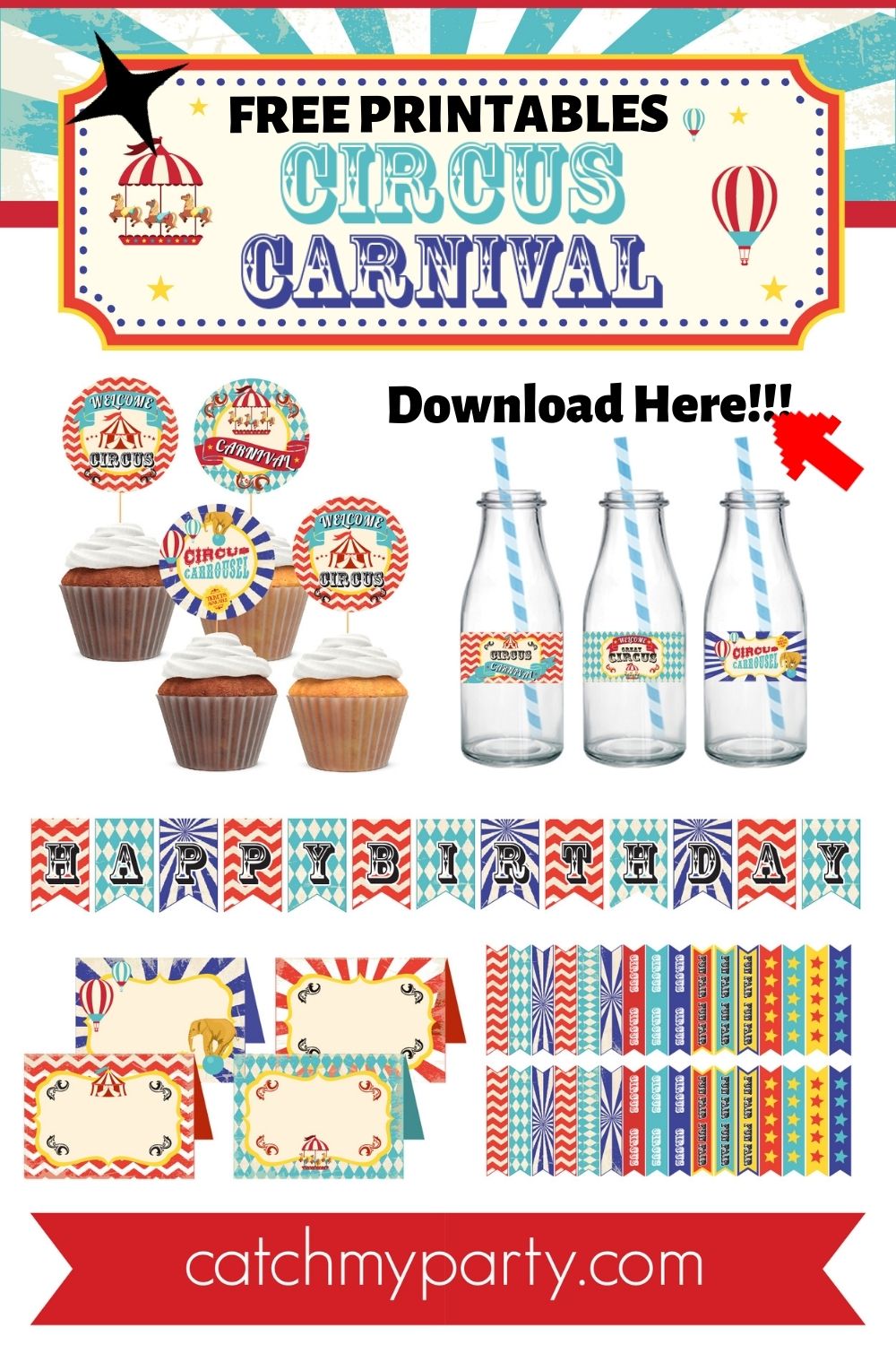 Download these Awesome Free Circus Carnival Printables Now! - The Catch ...