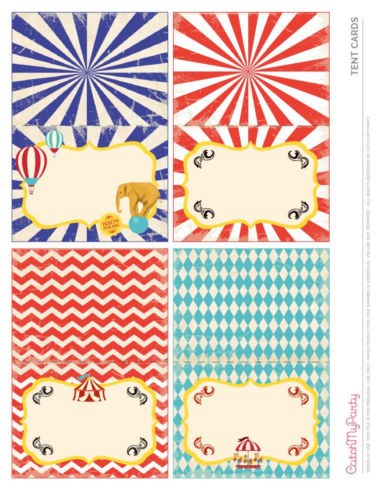 Download these Awesome Free Circus Carnival Printables Now! - The Catch ...