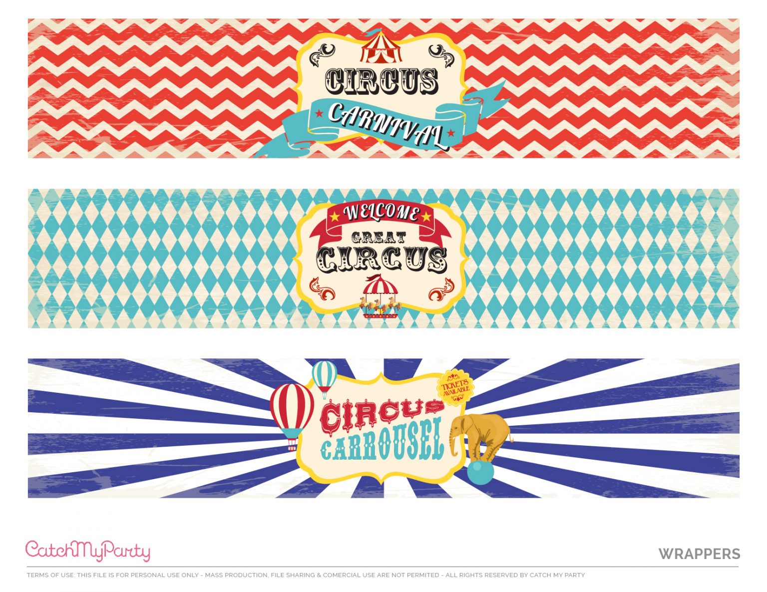 Download these Awesome Free Circus Carnival Printables Now! - The Catch My Party Blog The Catch ...