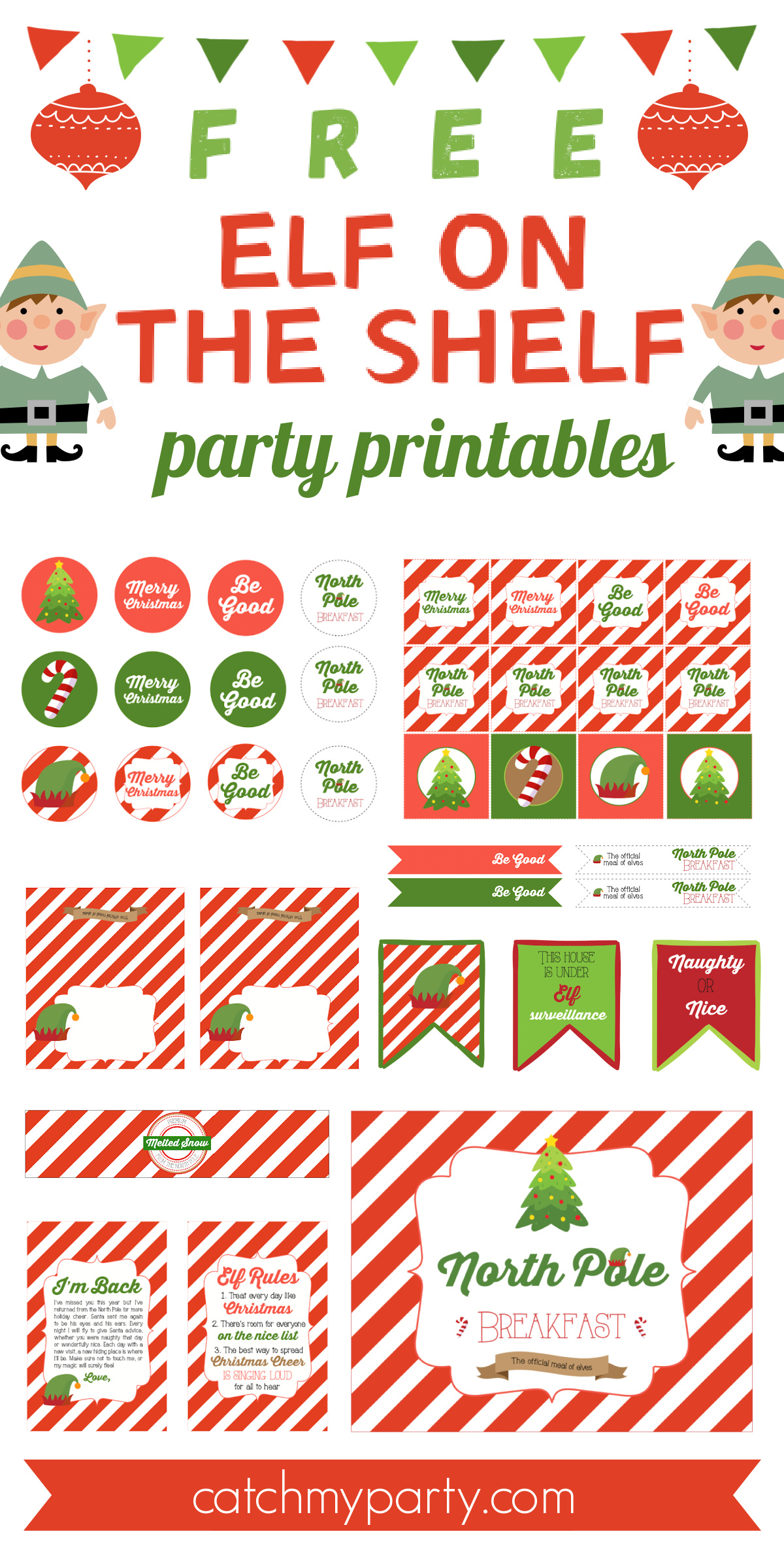 FREE Elf on a Shelf North Pole BREAKFAST PRINTABLES!🎄 - The Catch My ...