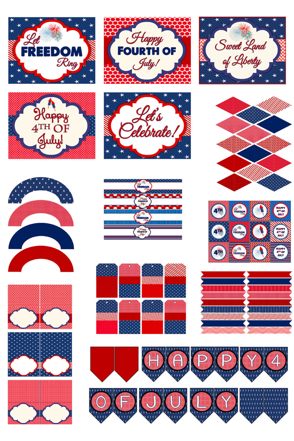 Party On! FREE 4th of July Printables - The Catch My Party Blog